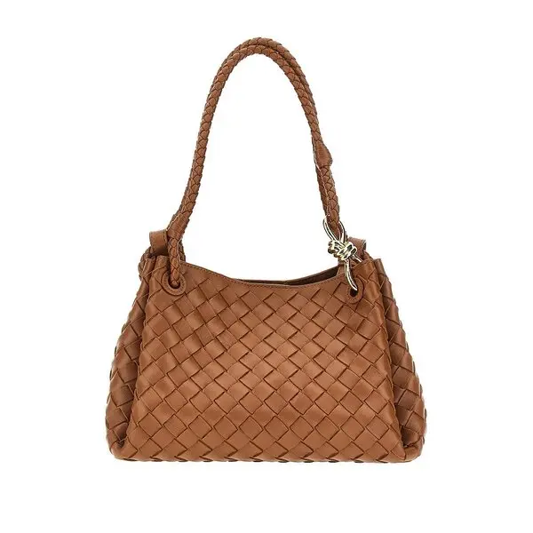 Bottega Veneta Intrecciato Leather Medium 'parachute' Bag - Brown