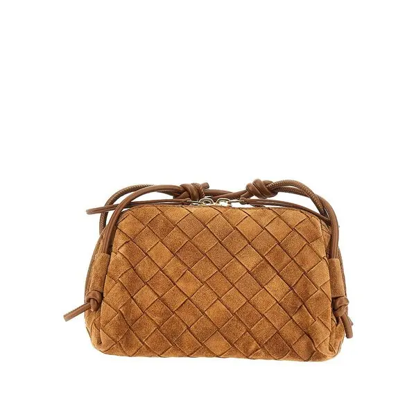 Bottega Veneta Intrecciato Suede Leather 'concert' Bag - Brown