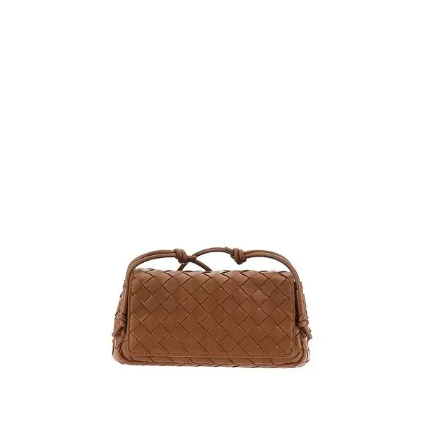 Bottega Veneta Notturno' Intrecciato Nappa Leather Pouch - Brown