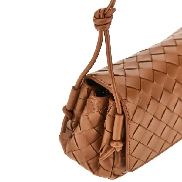 Bottega Veneta Notturno Intrecciato Nappa Leather Pouch - Brown