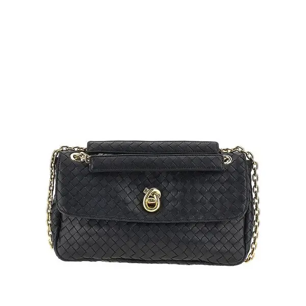 Bottega Veneta Intrecciato Nappa Leather 'madison' Bag - Black