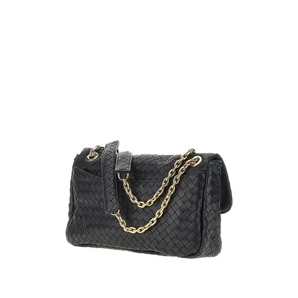 Bottega Veneta Intrecciato Nappa Leather Madison Bag - Black