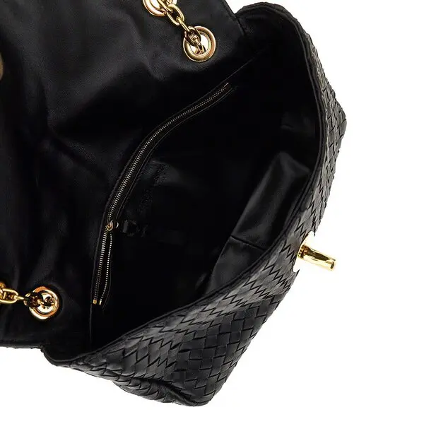 Bottega Veneta Intrecciato Nappa Leather Madison Bag - Black