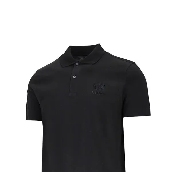 Gucci Cotton Jerey Polo Hirt With Logo Embroidery