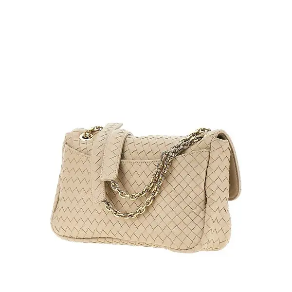 Bottega Veneta Intrecciato Nappa Leather Madison Bag - Beige