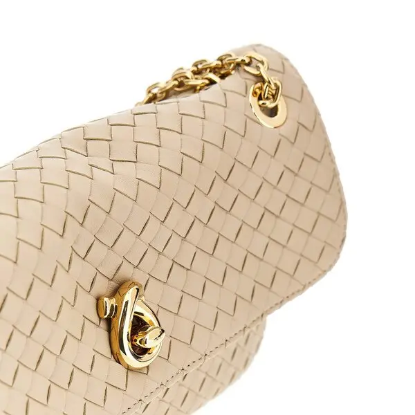 Bottega Veneta Intrecciato Nappa Leather Madison Bag - Beige