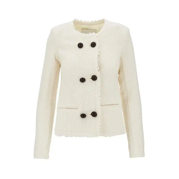 Isabel Marant Étoile Bouclè Fabric 'suely' Jacket - White