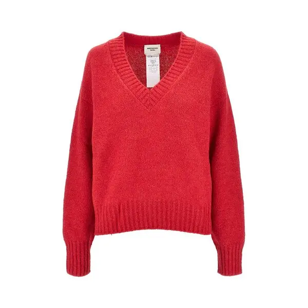 Max Mara Alpaca Wool-blend V-neck Sweater - Red