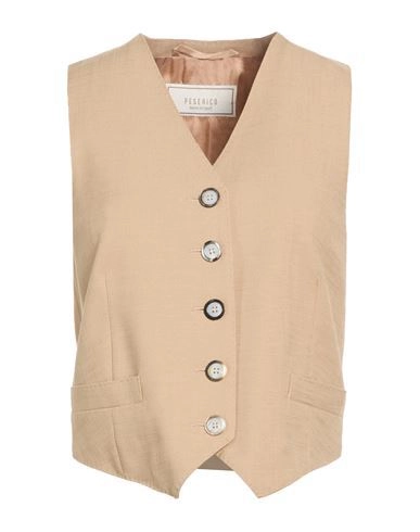 Peserico Tailored Vest In Viscose, Polyester, Elastane - Beige