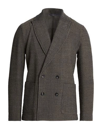CIRCOLO 1901 Blazer Khaki Size Virgin Wool, Linen, Cotton, Polyamide, Elastane - Beige