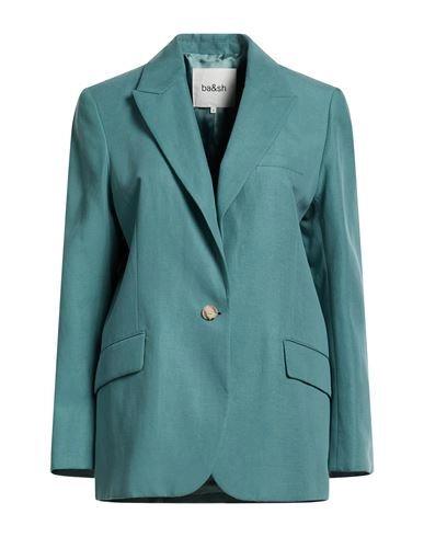 Ba&sh Blazer Size Lyocell, Linen - Blue