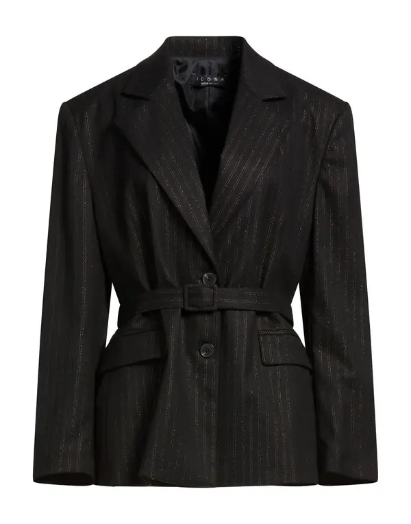 KAOS Single-breasted Striped Blazer With Belt