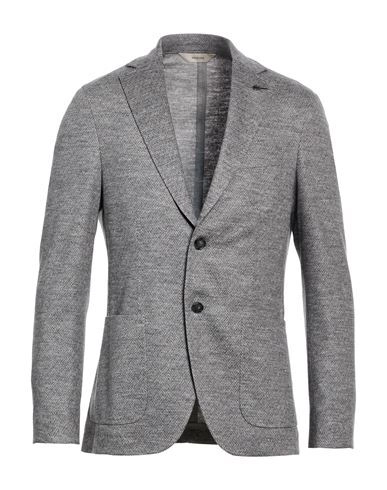 PAOLONI Blazer Size Virgin Wool, Cotton - Grey