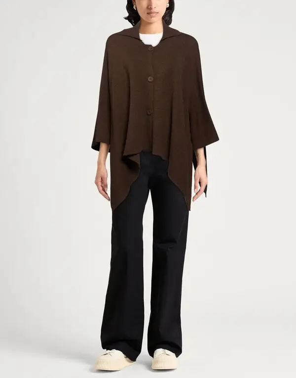KAOS Cardigan In Acrylic, Viscose, Wool, And Alpaca Wool - Brown