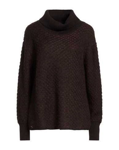 MANILA GRACE Turtleneck Dark Size Acrylic, Polyamide, Mohair Wool - Brown