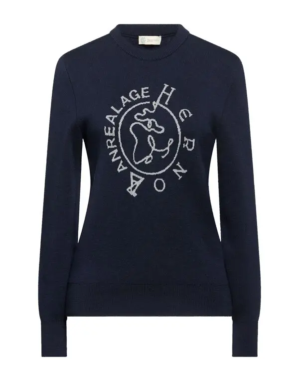 Herno Sweater Size Virgin Wool, Polyester - Navy