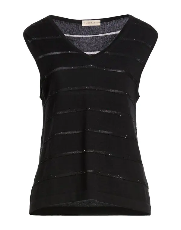 PUROTATTO Silk & Cashmere V-neck Sleeveless Sweater