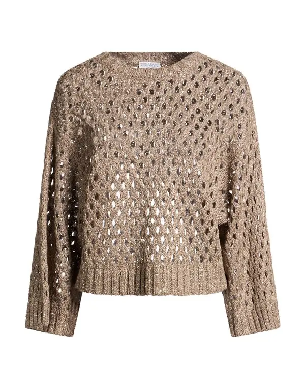 Brunello Cucinelli Silk, Linen, Polyamide, And Polyester Sweater