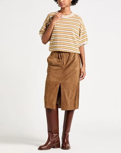 Brunello Cucinelli Striped Cashmere, Viscose, And Metallic Polyester Crewneck Sweater
