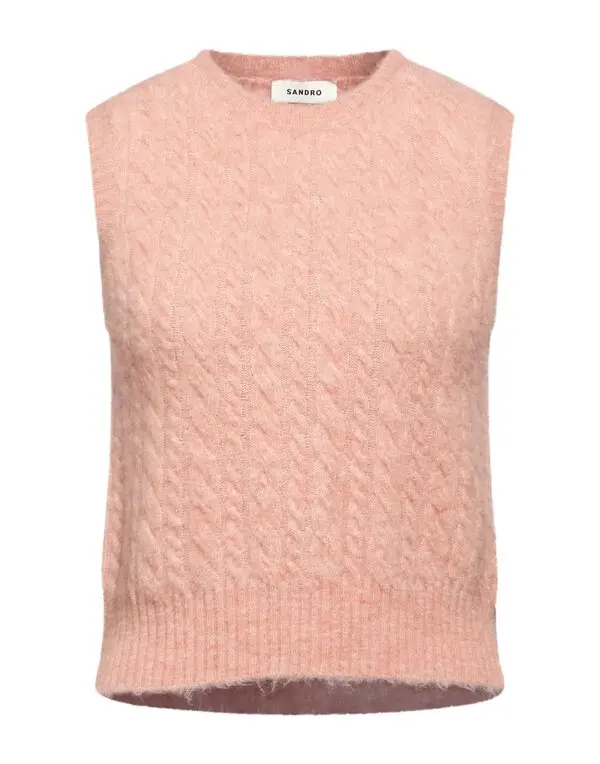 Sandro Sweater Blush Size Wool, Polyamide, Elastane
