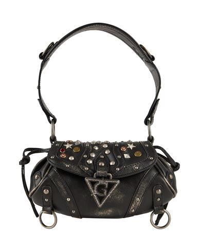 Guess Dark Calfskin Handbag