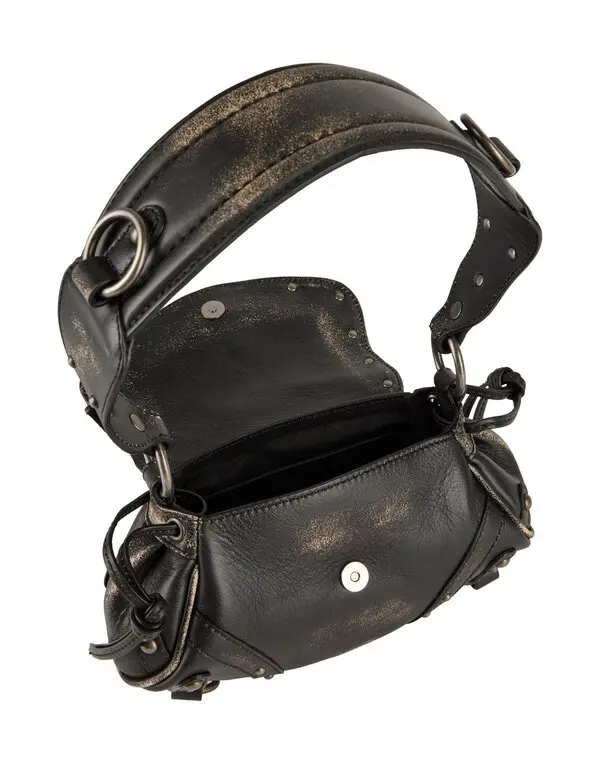 Guess Dark Calfskin Handbag