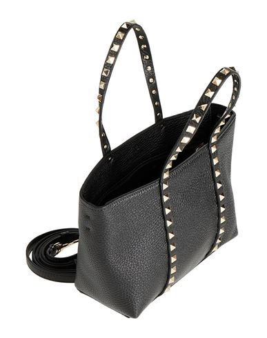 Valentino Garavani Pebbled Leather Studded Tote Bag - Black