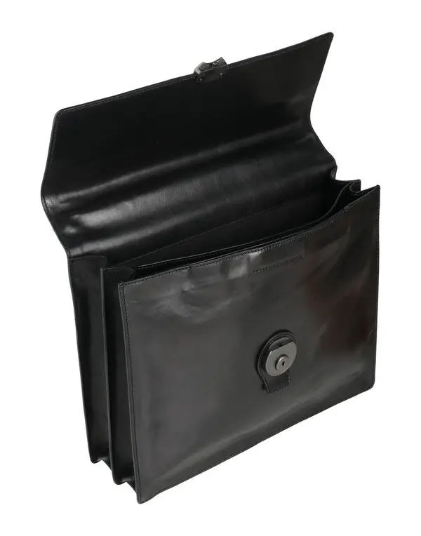 THE BRIDGE Leather Briefcase With Push-clasp Fastening