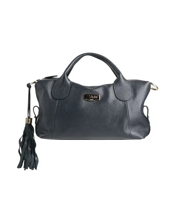 BALDININI Pebbled Leather Large Bowler Bag