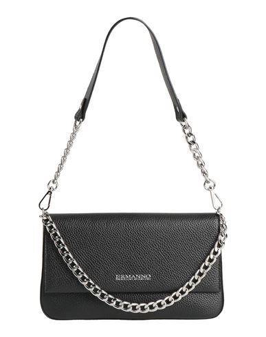 ERMANNO FIRENZE Pebbled Leather Clutch With Chain Strap
