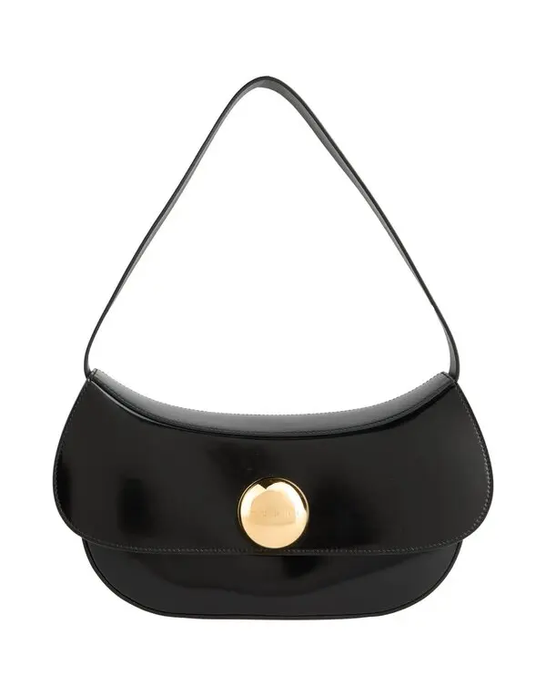 Marni Ovine Leather Saddle Bag With Twist-lock Fastening - Black