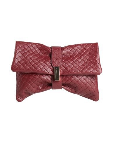 MARC ELLIS Pebbled-leather Clutch - Brick