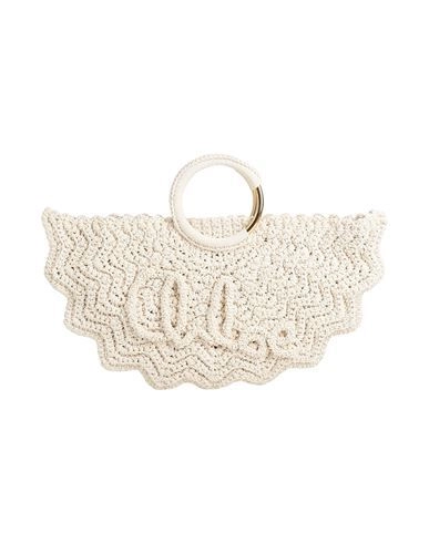 Chloé Handwoven Maxi Bag With Hoop Handle - White