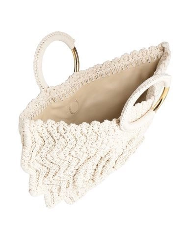 Chloé Handwoven Maxi Bag With Hoop Handle - White