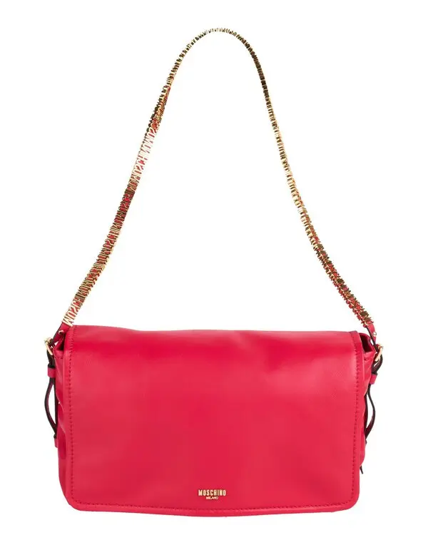 Moschino Leather Shoulder Bag - Red