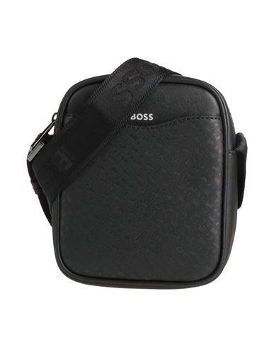 Hugo Boss Cross-body Bag Regenerated Leather, Recycled Polyamide - Black