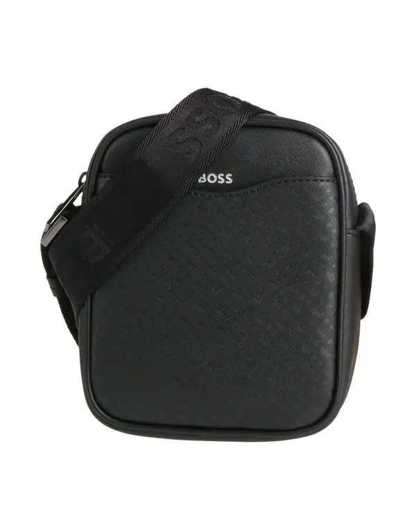 Hugo Boss Regenerated Leather And Recycled Polyamide Crossbody Bag