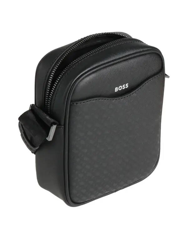 Hugo Boss Regenerated Leather And Recycled Polyamide Crossbody Bag