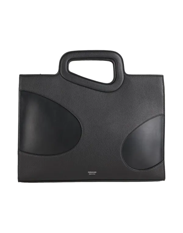 FERRAGAMO Calfskin Handbag - Black