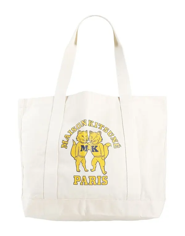Maison Kitsuné Canvas Tote Bag With Printed Logo