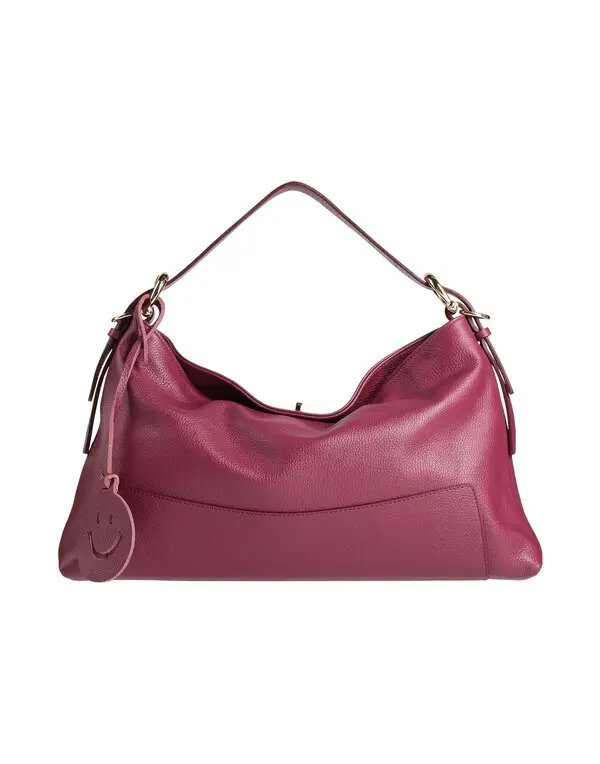 LAURA DI MAGGIO Dark Leather Tote Bag - Red