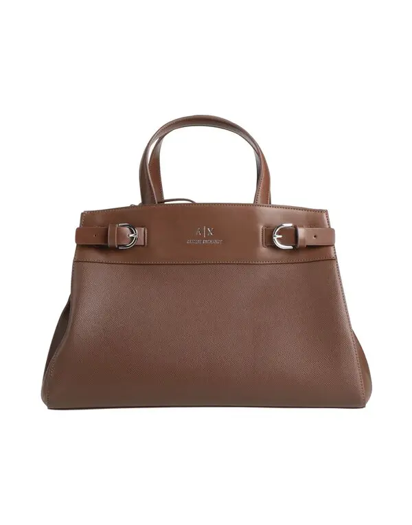 Armani Exchange Handbag Chocolate Polyester, Polyurethane