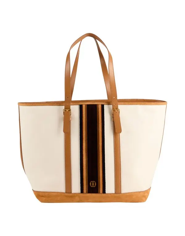 Bally Textile Fibers And Leather Shoulder Bag