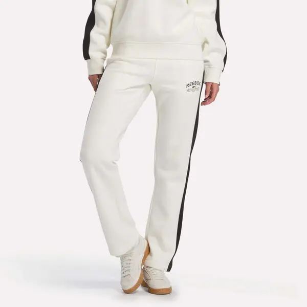 REEBOK Fleece Straight Leg Pants - Chalk