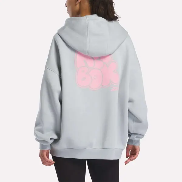 REEBOK Relaxed Fleece Hoodie With Graphic Back Detail