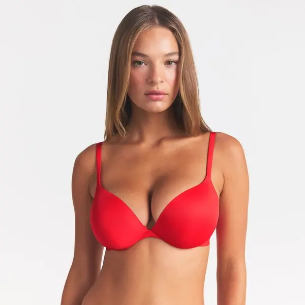 SKIMS Teardrop Push Up Bra | Red | | Ultimate