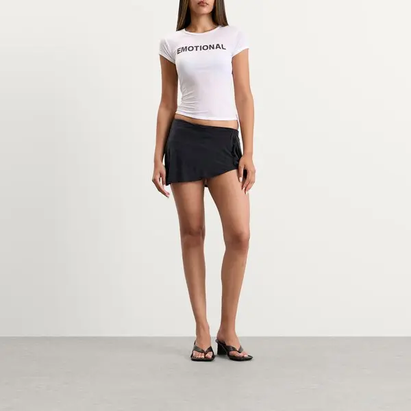 PEACHY DEN Emotional" Printed T-shirt