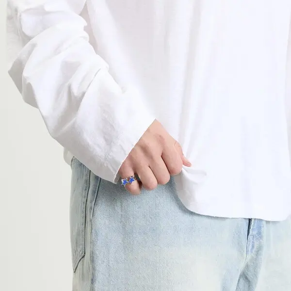 TWOJEYS Icon Blue Enameled Single Ring
