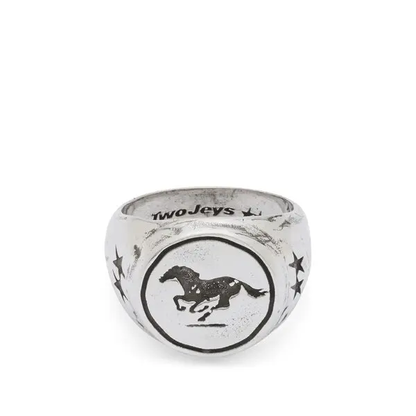 TWOJEYS Galloping Signet Ring - Silver