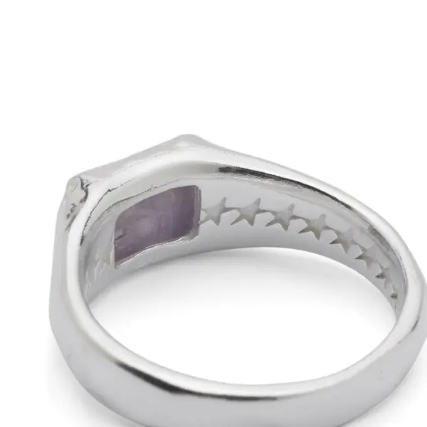 TWOJEYS Rectangular Florite Stone Ring